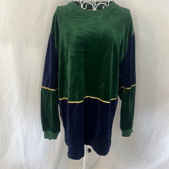 Vintage | Sweaters | Vintage 8s David Calais Velour Sweater Color Block ...